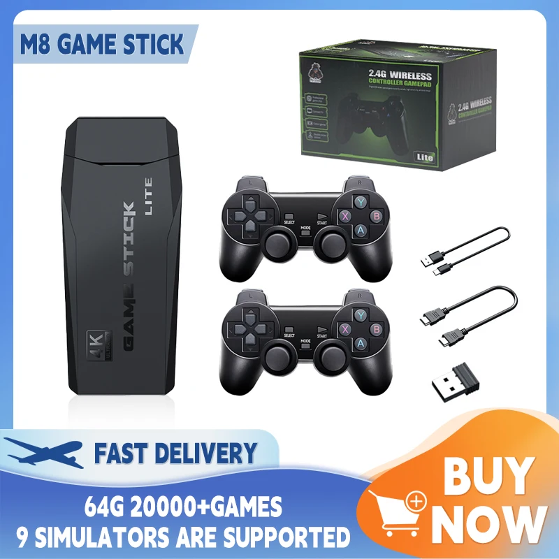 Video-Game-Stick-Lite-4K-Video-Game-M8-Console-64GB-Double-Wireless ...