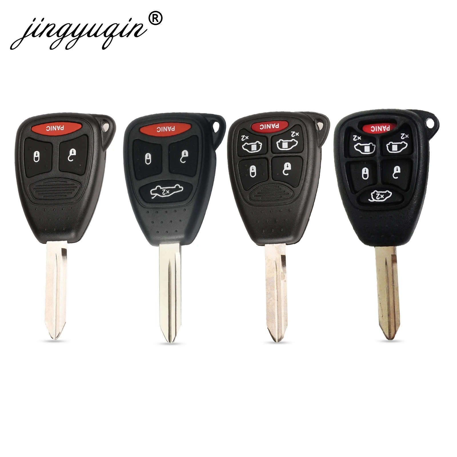 jingyuqin 2/3/4/5/6 Button Remote Car Key Shell Case For Chrysler 300 ...