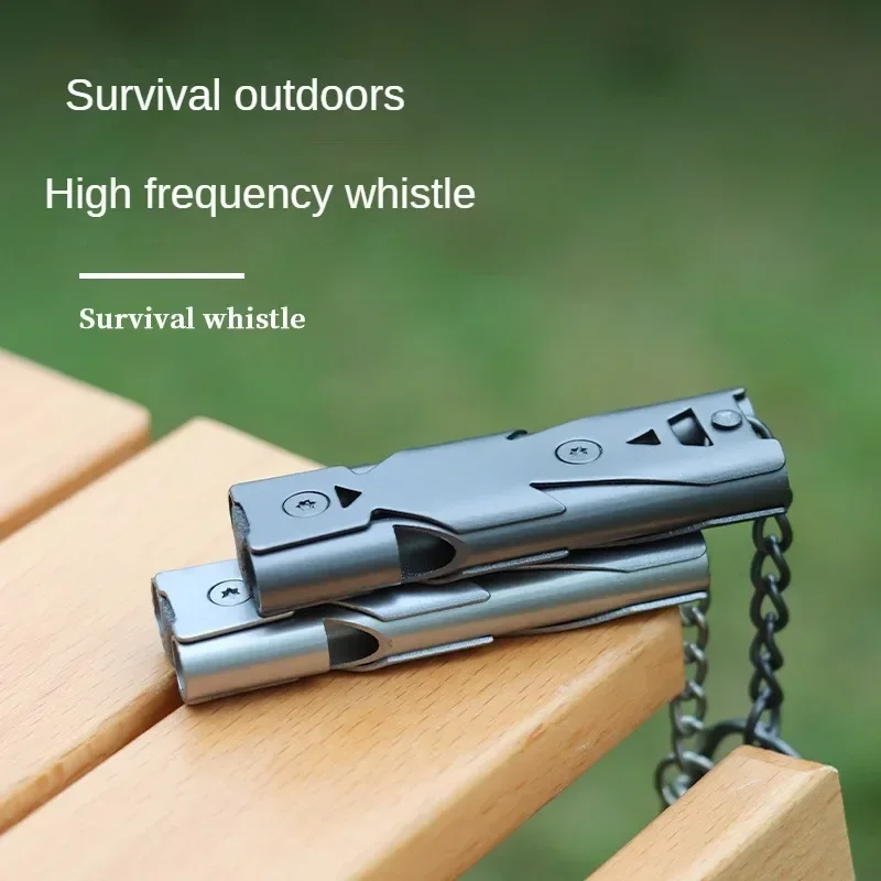 Portable-whistle-120-db-aluminum-alloy-double-tube-lifesaving-emergency ...