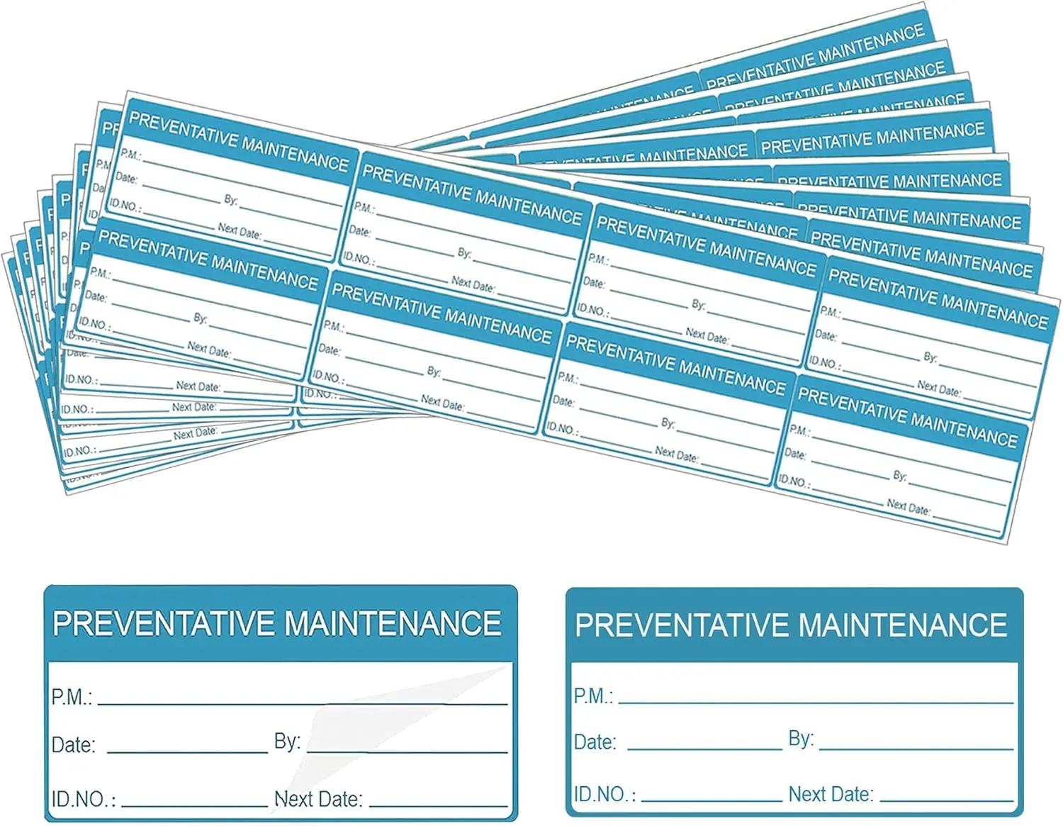 Self Laminating Preventative Maintenance Labels 1x2Inch 180Pcs Write On ...