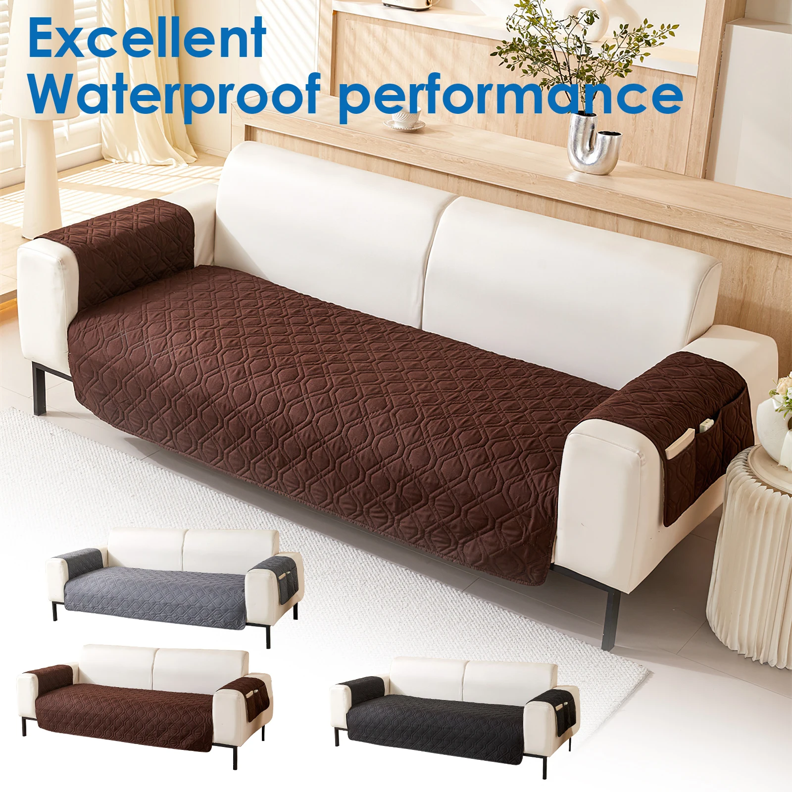 100-Waterproof-Couch-Cover-3-Layers-Thickened-Nonslip-Sofa-Cover-with ...