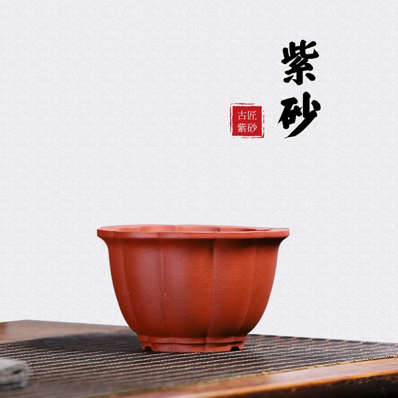 China-Yixing-Alabaster-Flower-Pot-Tall-Petal-Shaped-Breathable-Orchid ...
