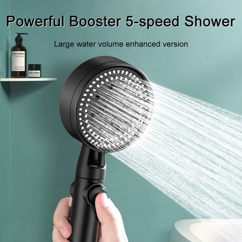 Press-o-ajust-vel-Boost-Shower-Head-alta-press-o-massagem-de-gua-acess ...