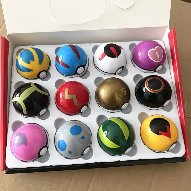 12/36pcs/set PokeBall with Small Pet Elf Toy Anime Pokemon Pikachu ...