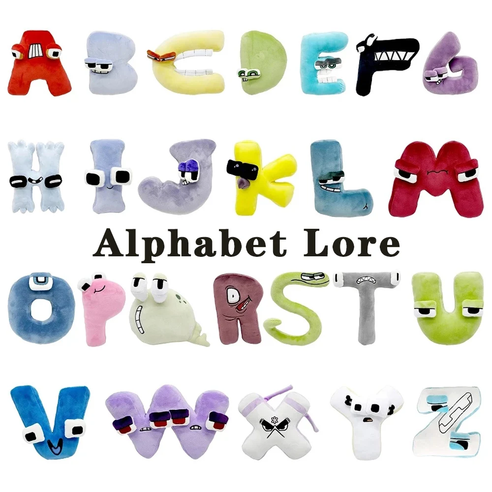 Alphabet Lore Plush Toys A Z English Letter Stuffed Animal Plushie Doll ...