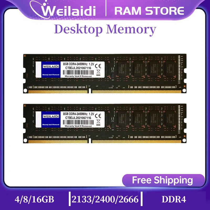 Ddr4 4gb 8gb 16gb 2133mhz 2400mhz 2666mhz Memory Ram Desktop 288pin 1 ...