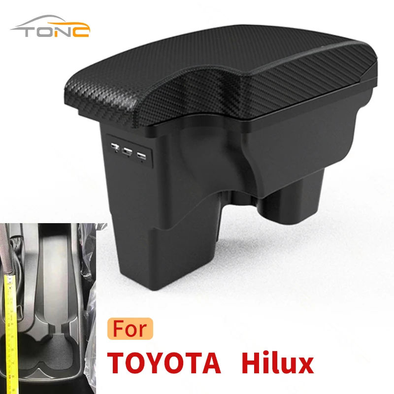For-Toyota-Hilux-car-armrest-central-console-storage-box-plus ...