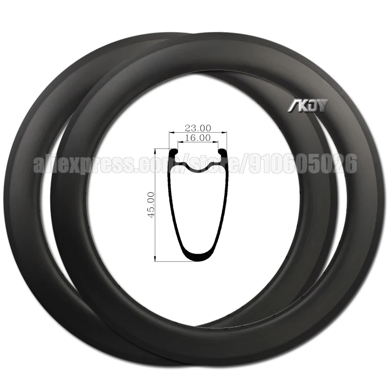 20" Carbon Hoops for BMX Race Foldable Bicycle Mini Velo 45mm Height ...