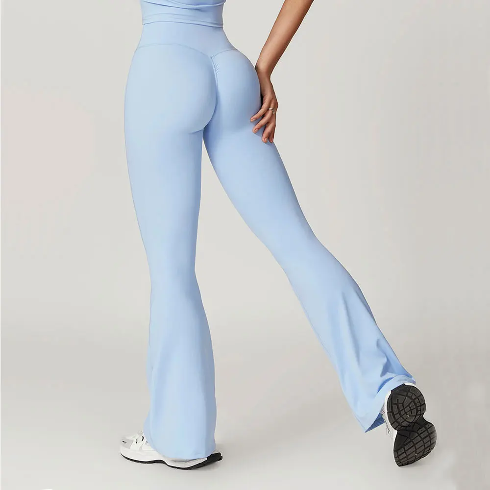 Flared-Pants-Women-Yoga-Bell-bottoms-Tight-Lifting-Dance-High-Waist-Tights-Sport-Pants-Gym ...