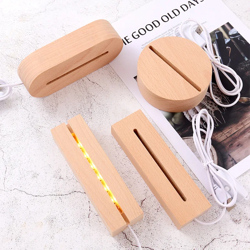Base-de-lampe-en-bois-de-5mm-support-Led-aliment-par-USB-lumi-res-RGB ...