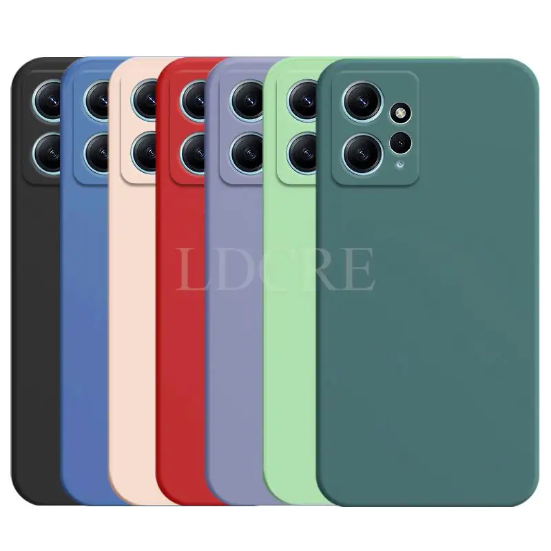 For-Xiaomi-Redmi-Note-12-Case-Liquid-Silicone-Coque-Redmi-Note-12-Cover ...