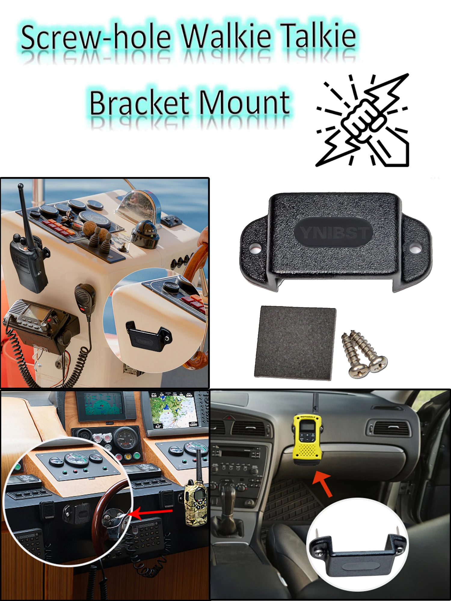 Screw-hole-Handheld-Two-Way-Radios-Bracket-Mount-Portable-Walkie-Talkie ...