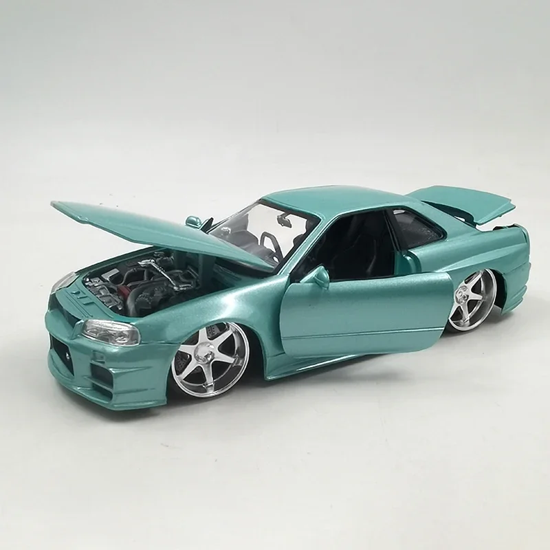 JADA 1:24 Scale BRIAN'S NISSAN SKYLINE GT-R GTR R34 Alloy Car Model ...