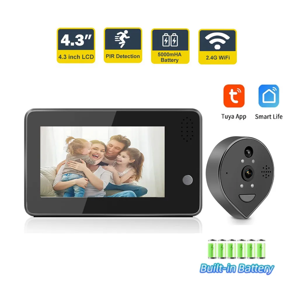 WiFi-IP-Video-Doorbell-Wireless-Night-Vision-Door-Phone-Camera-Two-Way ...