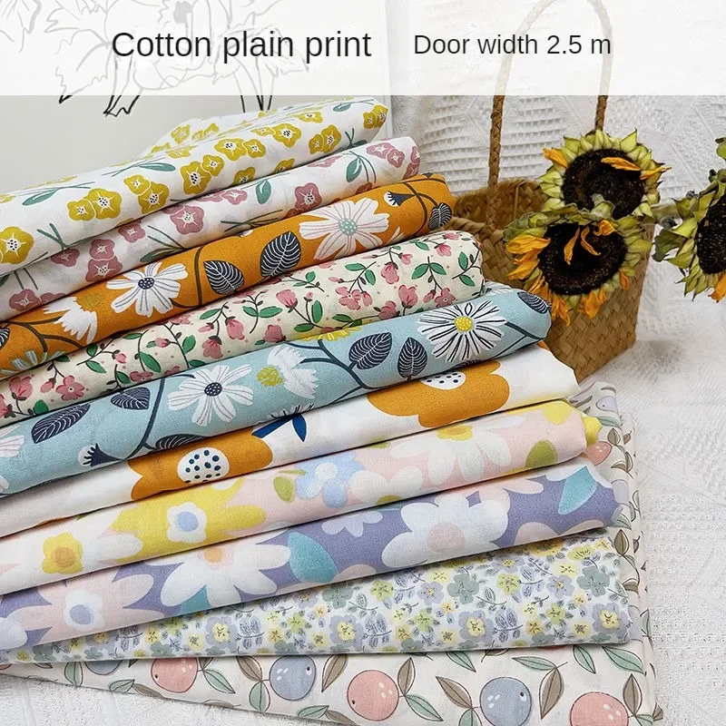 Printed-Cotton-Fabric-By-The-Meter-for-Sheets-Quilt-Cover-Pajamas ...