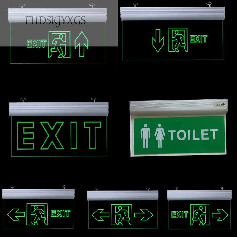 Exit-Led-Light-Ac110v-220v-Green-Exit-Emergency-Light-Fire-Sign ...
