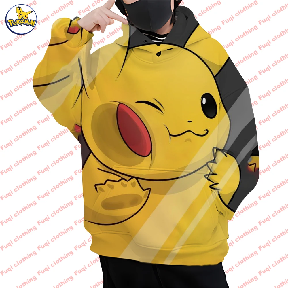 Baokemeng-Sudadera-con-capucha-de-Pikachu-para-hombre-y-mujer-ropa-con ...