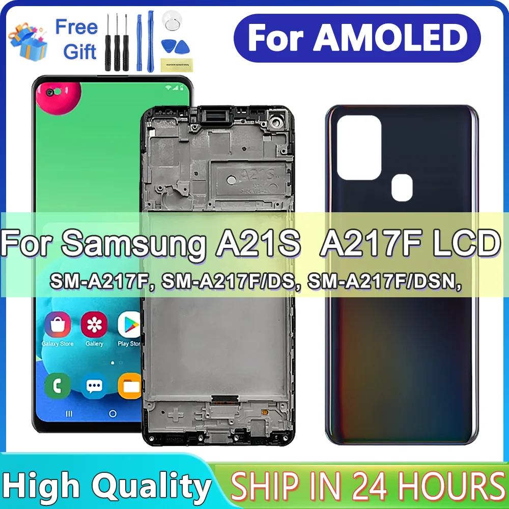 6-5-AMOLED-For-Samsung-A21s-A217-LCD-Display-with-frame-Touch-Screen ...