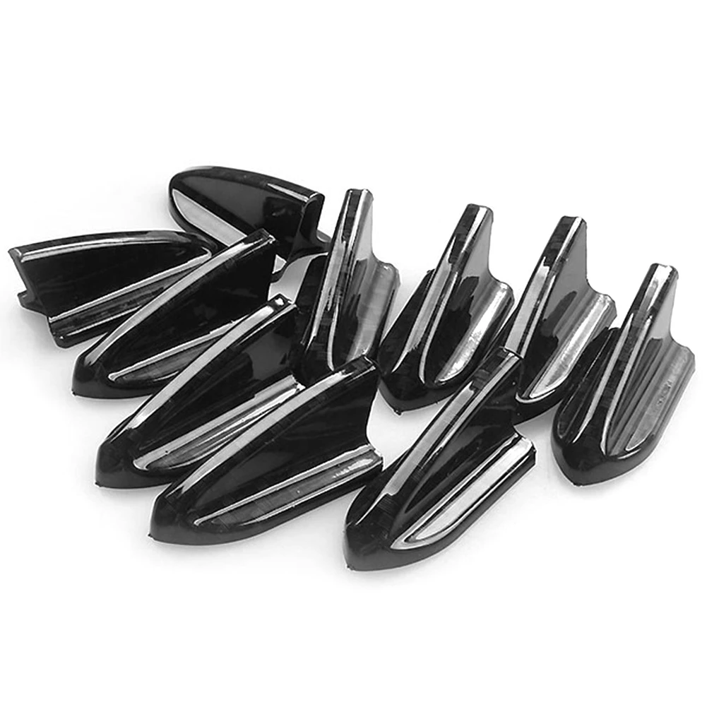 6Pcs UV-protected Carbon Fiber Car Roof Shark Fins Spoiler Wing Kit ...