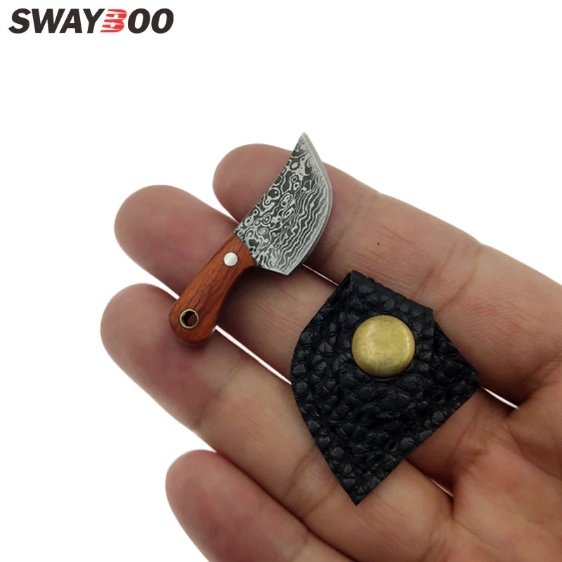 Swayboo Keychain Knife Kitchen Small Mini Portable Edc Fixed Blade Real ...
