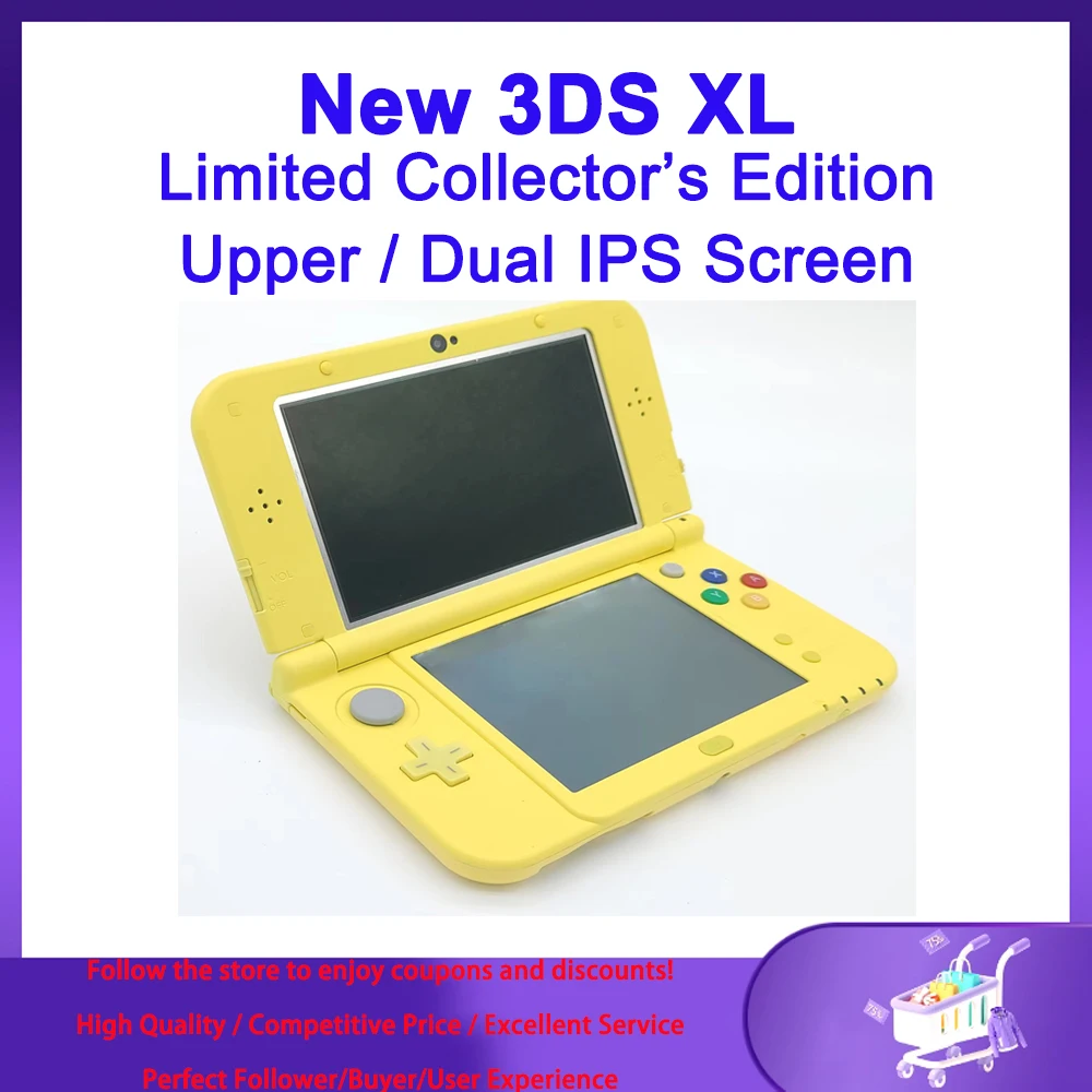 Remodelado Game Console Novo 3DS XL Edicao de Colecionador Limitada Tela IPS Dupla Tela IPS Superior Hackeado Regiao Livre AliExpress