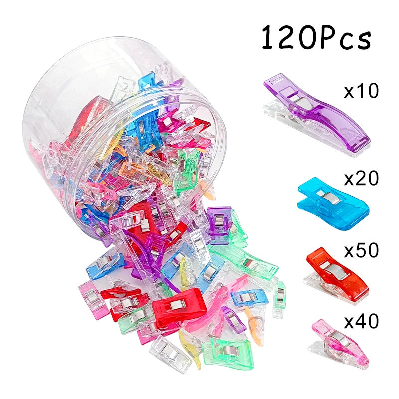 50/100/150pcs/Box DIY Patchwork Colorful Plastic Clothing Clips Holder ...