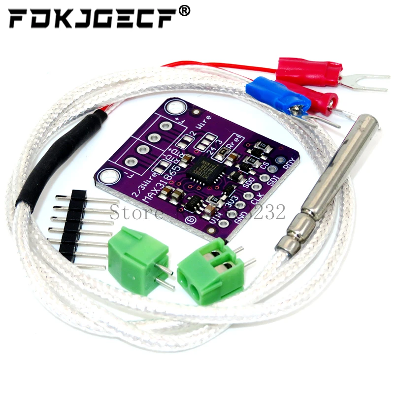 RTD 디지털 변환기 보드 온도 열전대 센서 증폭기 모듈, 아두이노용, MAX31865 PT100 ~ PT1000, 3.3V ...