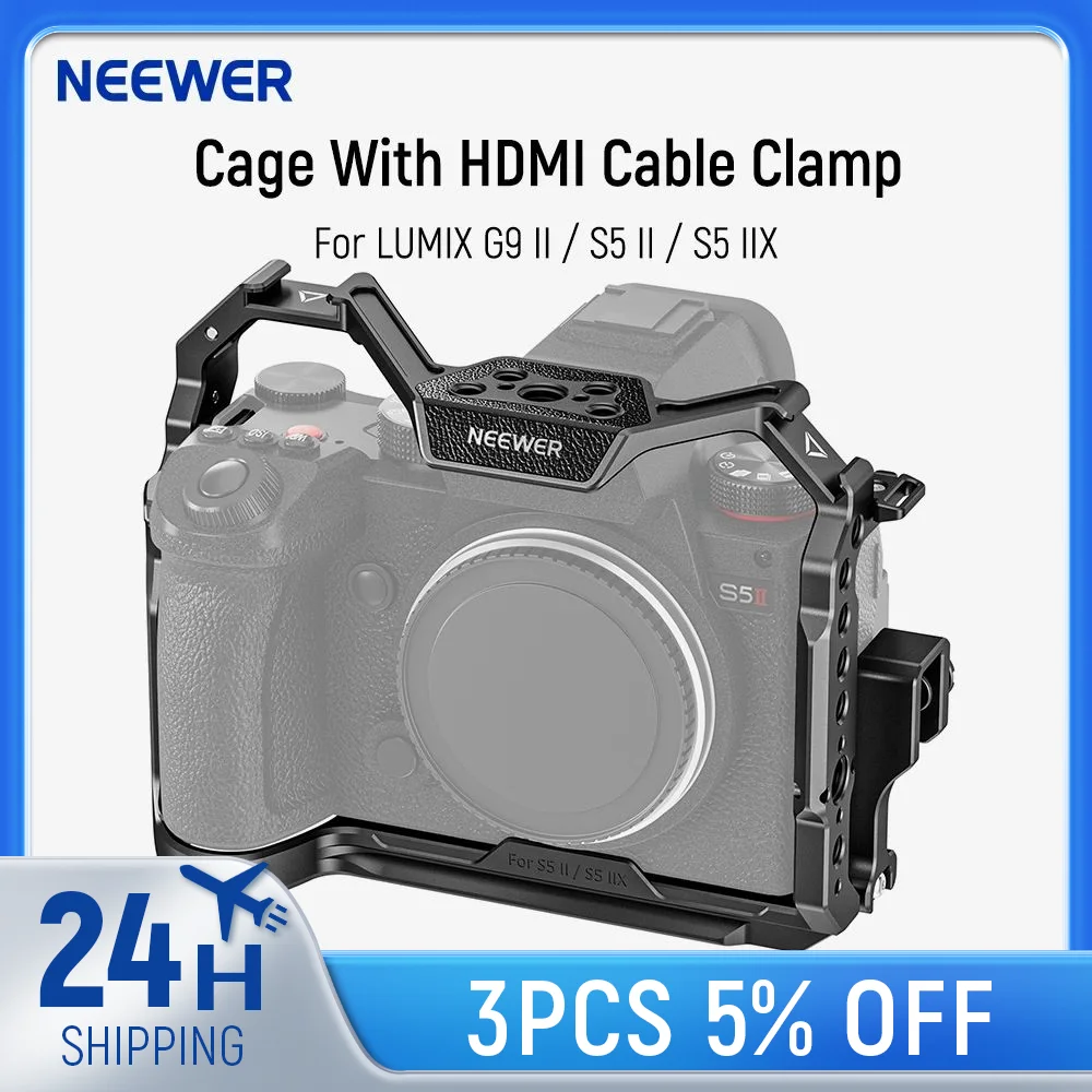 NEEWER-Camera-Cage-For-Panasonic-LUMIX-S5-II-S5-IIX-G9-II-Video-Rig ...