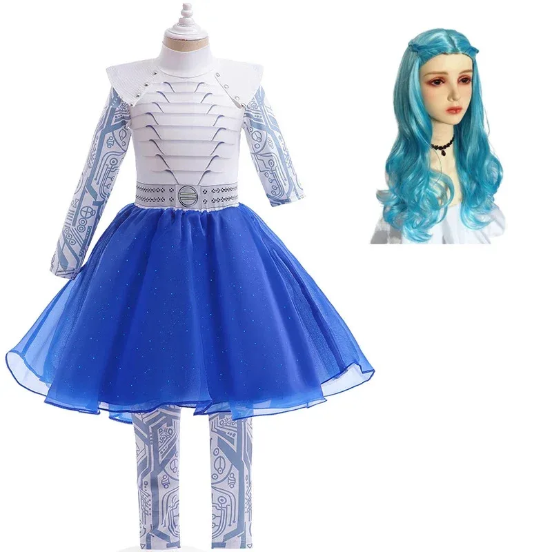 Zombies 3 Addison alien Kids Clothes Girls Cheerleader Dress Cosplay ...