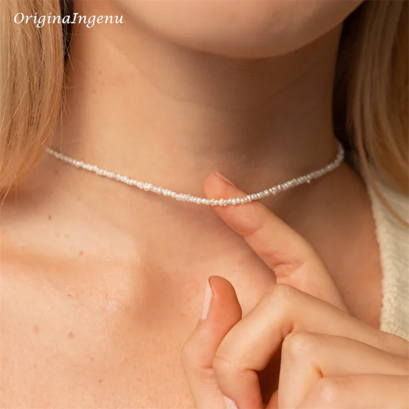 Small pearl necklace choker store
