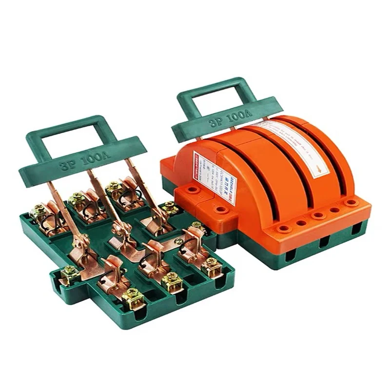 1pcs 3P 4P 100A Three Pole Double Throw Knife Disconnect Switch 220V ...