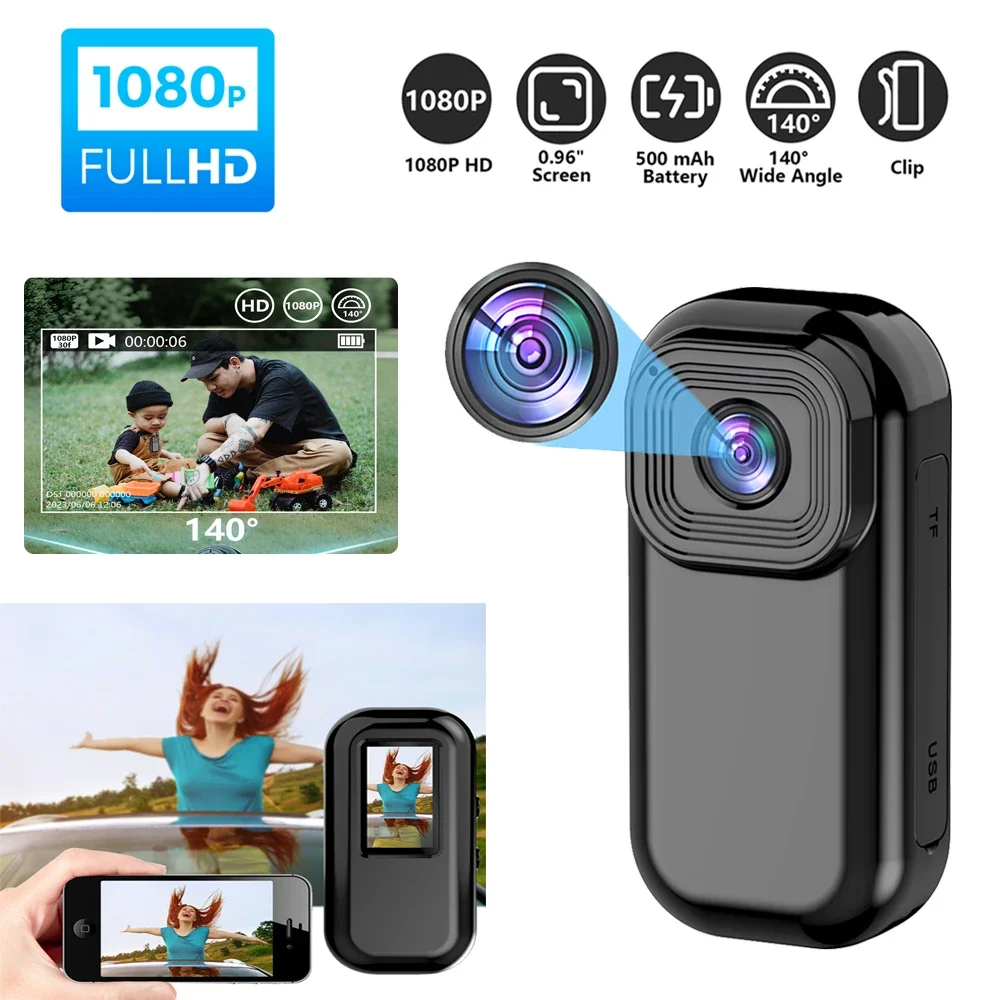HD-1080P-Portable-Body-Camera-with-Screen-Back-Clip-Action-Cam-WiFi ...