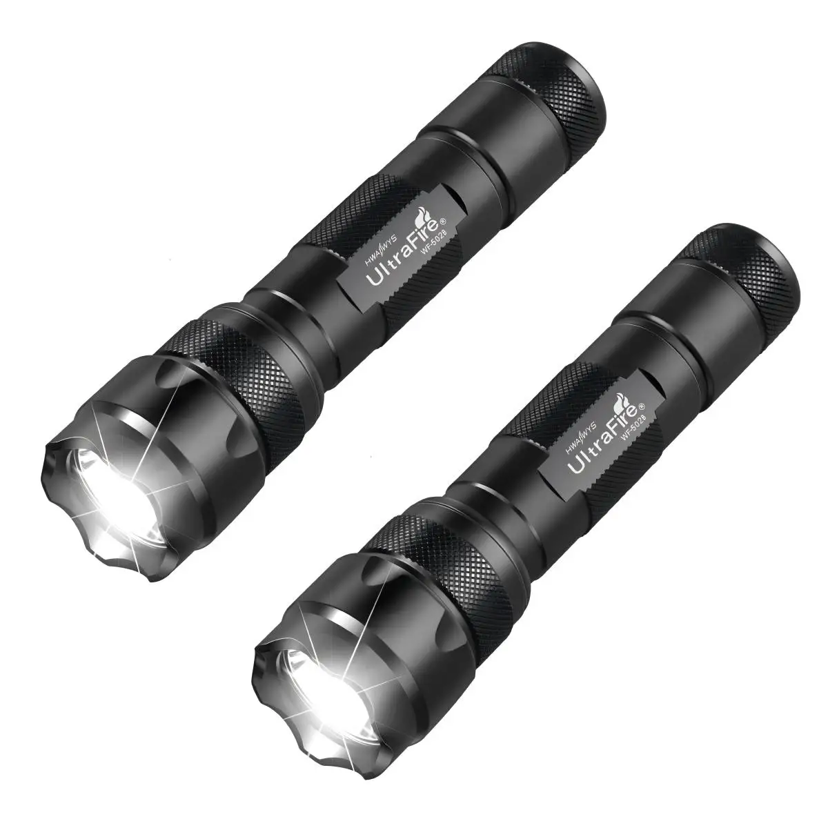 UltraFire-2-Pack-WF-502B-Army-Tactical-Flashlight-High-Power-LED-Police ...