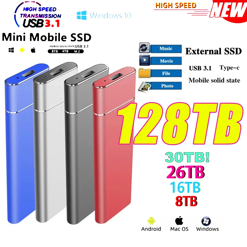 High-speed-SSD-1TB-Mobile-Solid-State-Drive-Portable-500GB-External ...