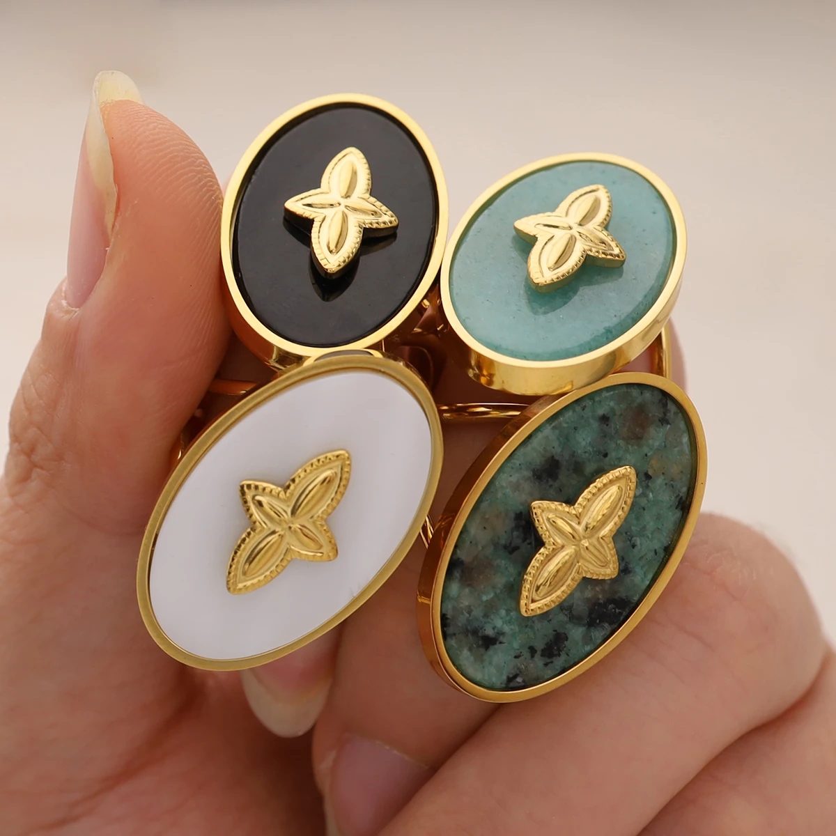 WILD-FREE-2024-NEW-IN-Stainless-Steel-Rings-for-Women-Vintage-Natural ...