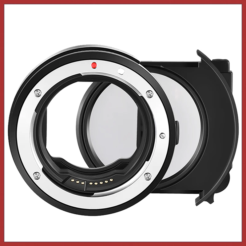 EF EOS R 자동 초점 드롭인 필터 마운트 어댑터, 캐논 EF/EF S 렌즈용 분리형 CPL 필터 내장, EOS R R5 ...