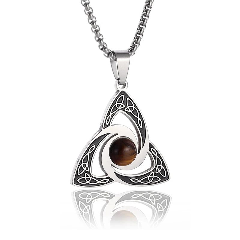 Collar-de-piedra-de-poder-de-nudo-de-Trinity-celta-irland-s-colgante-de ...
