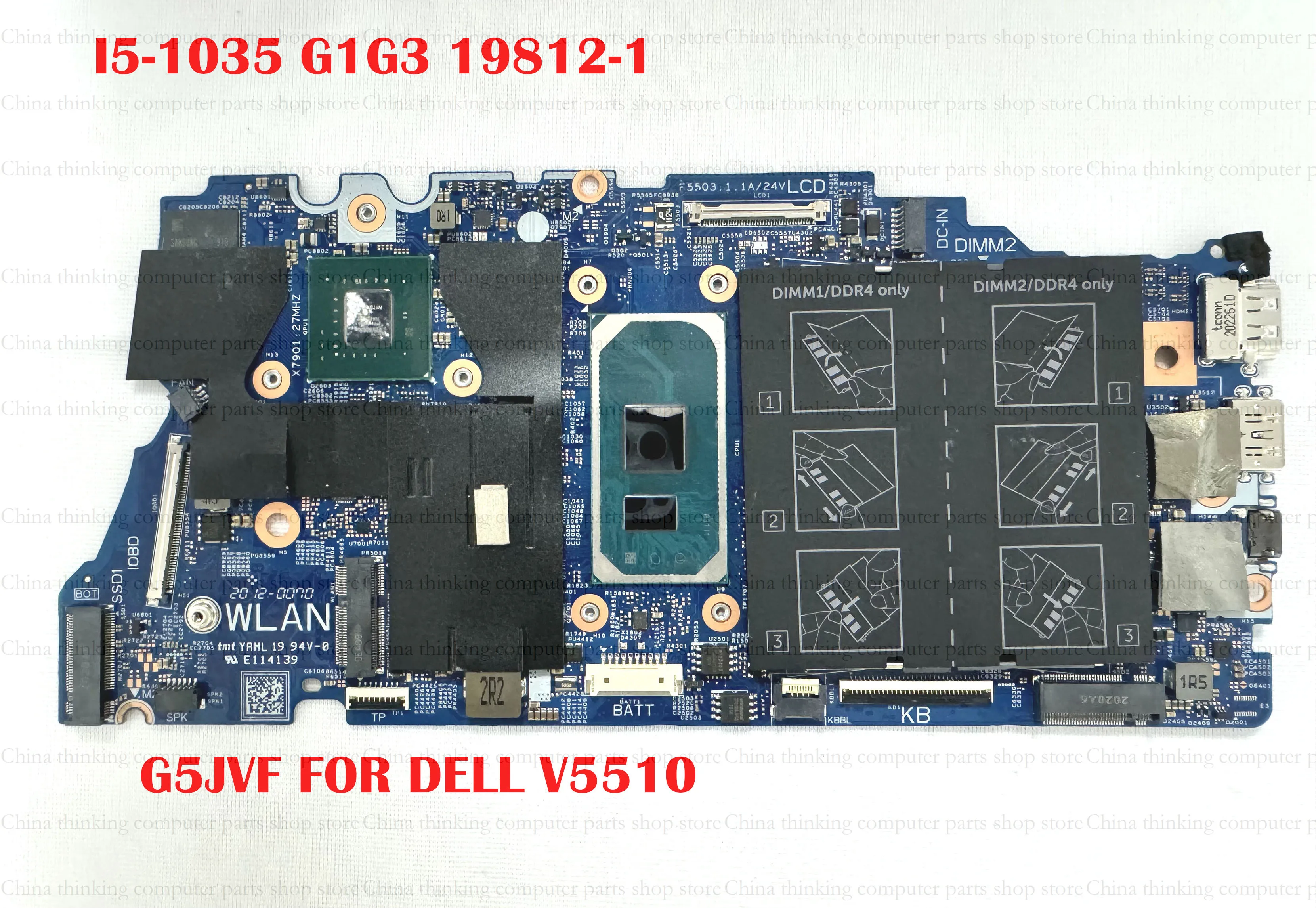 Mainboard-Motherboard-CPU-I5-1035G1-19812-1-For-DELL-V5510-Laptop-FRU ...