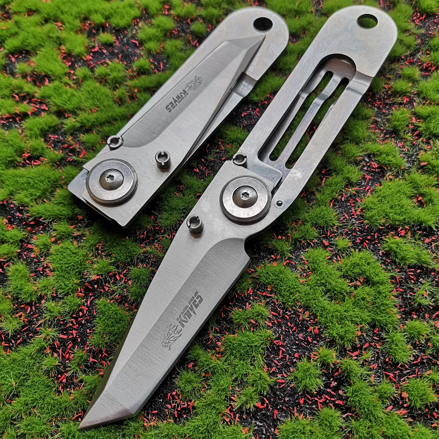 Portable-All-Steel-Folding-Knife-Camping-Survival-Brushed-Blade-High ...