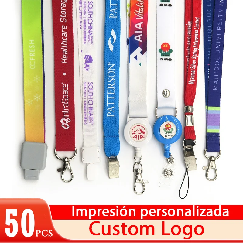 50-PCS-Custom-Printing-Key-Chain-Lanyard-With-Logo-Company-Name-Full ...