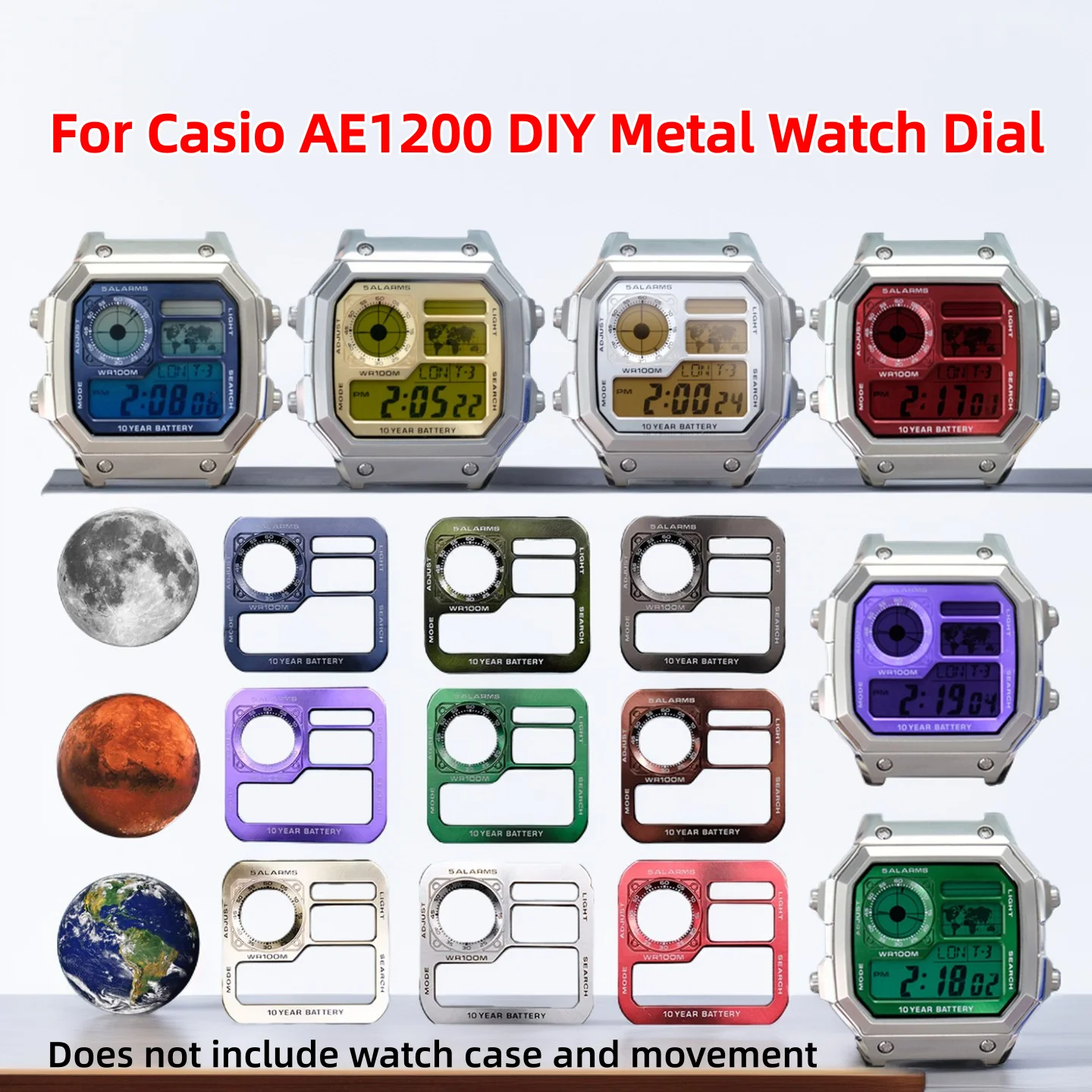 For Casio Ae1200 Dial Modification Kit 3299 Movement Ae-1200 Japanese ...