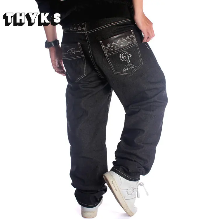 High-Street-HIP-HOP-Punk-Style-Men-s-Jeans-Straight-Baggy-Skateboard ...