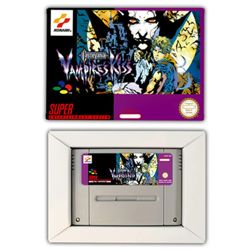 Juego-de-acci-n-para-Castlevania-Vampire-s-kiss-cartucho-con-caja-para ...