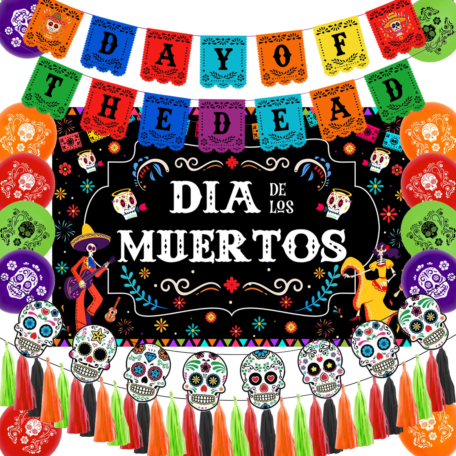 Dia De Los Muertos Banner Clipart
