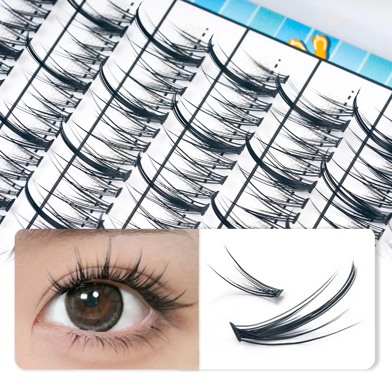 Fishtail-Eyelashes-Natural-Grafted-Cluster-Lashes-Thick-Fairy-Eyelashes ...