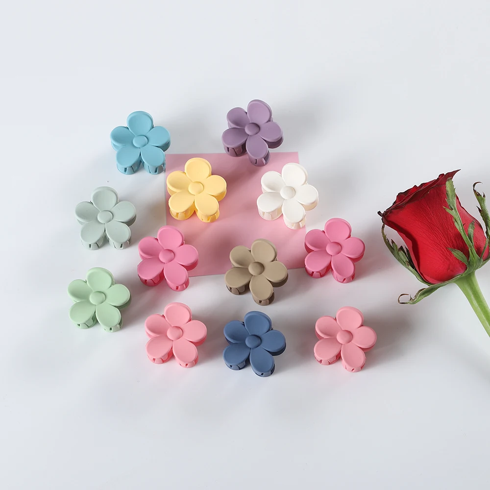 6Piece Flower Shape Hair Claw Clips Women Girls Hair Clip Crab Hair ...