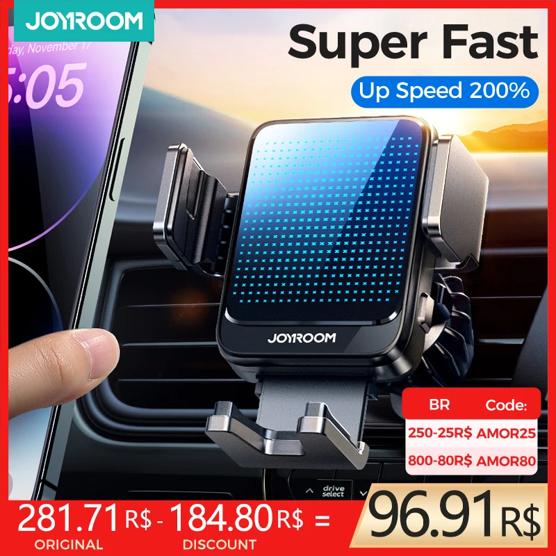Joyroom suporte automático do telefone do carro, carregador rápido sem ...