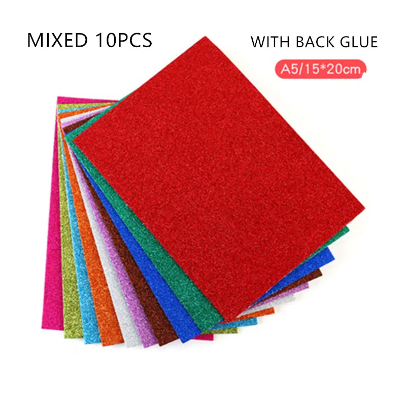 Ruban,Papier mousse A5 EVA pailleté avec colle arrière, autocollants ...