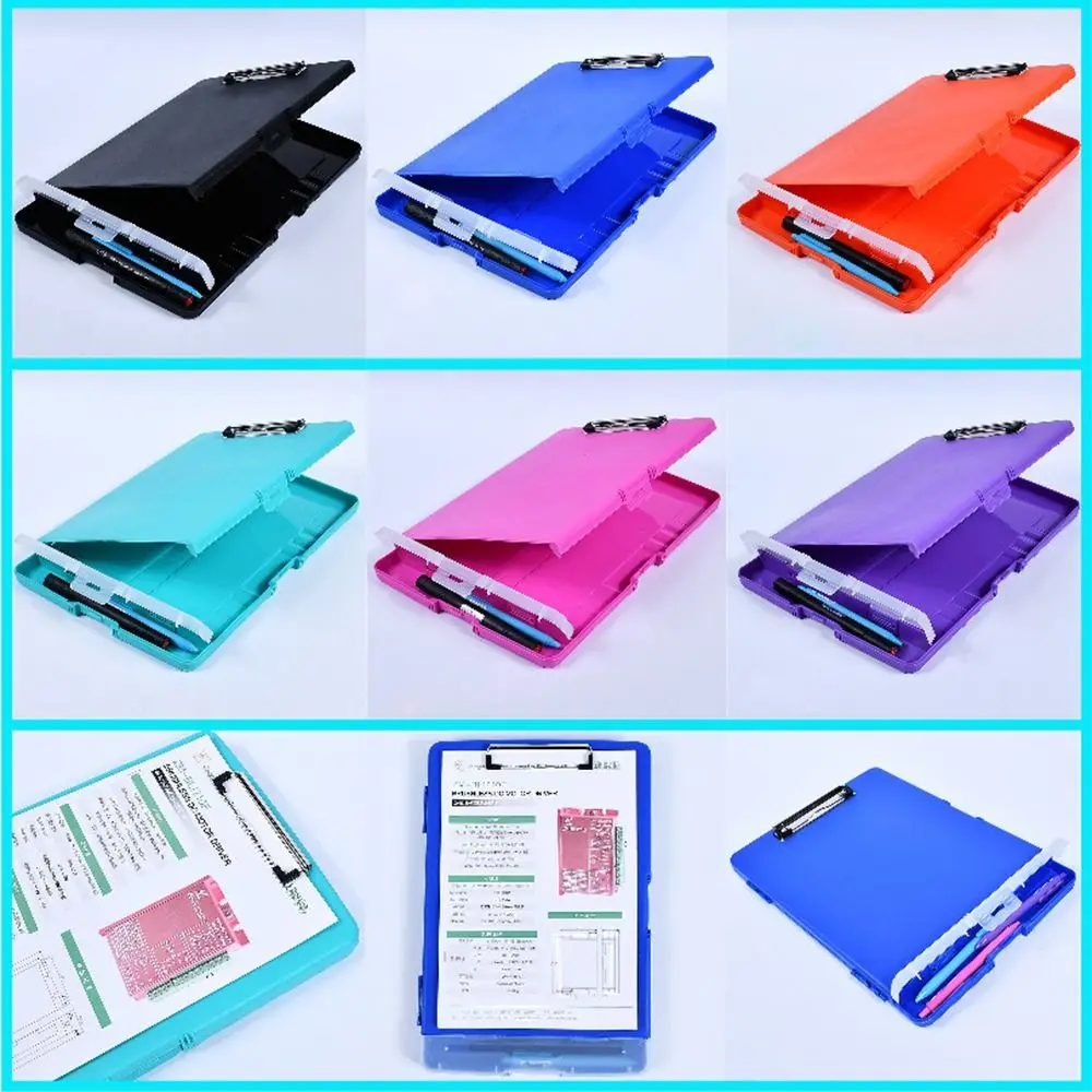 Plastic-Storage-Clipboard-File-Box-Case-Document-File-Folders-Clipboard ...