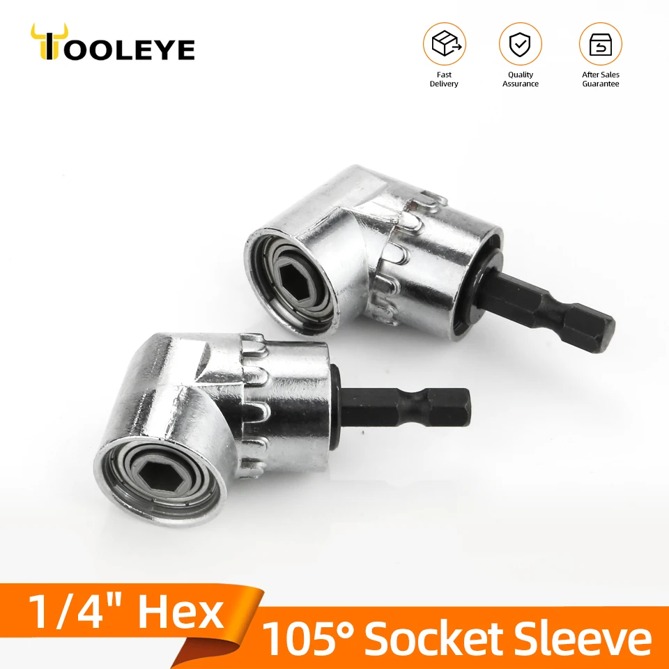 105 Degree Angle Socket Holder Adapter Adjustable Drill Bit Screwdriver ...